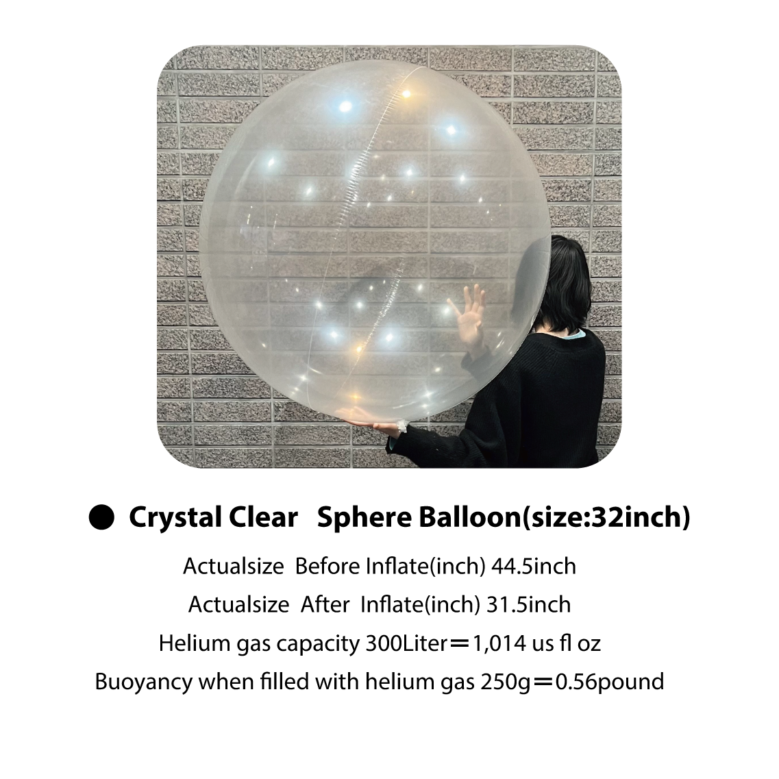 Crystal Clear Sphere Balloon(32inch)：1bag(10pieces) – Yokohama Balloon