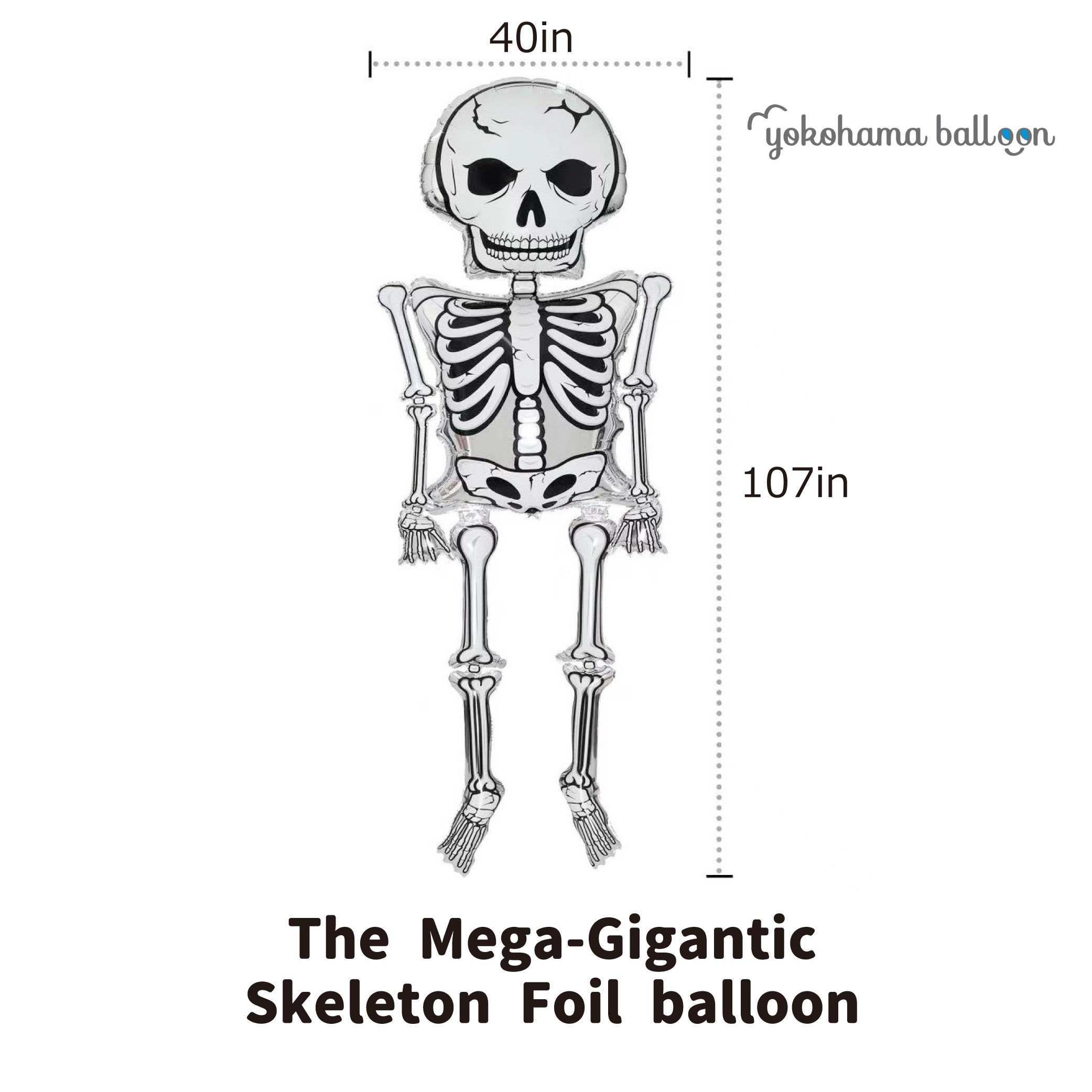 The Mega-Gigantic Skeleton Foil balloon – Yokohama Balloon